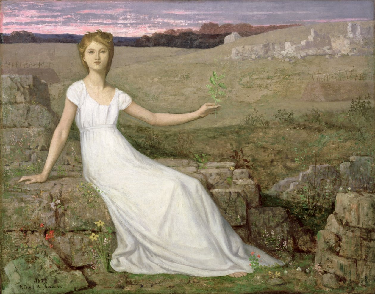 Hope, 1872 by Pierre Puvis de Chavannes: Fine art print