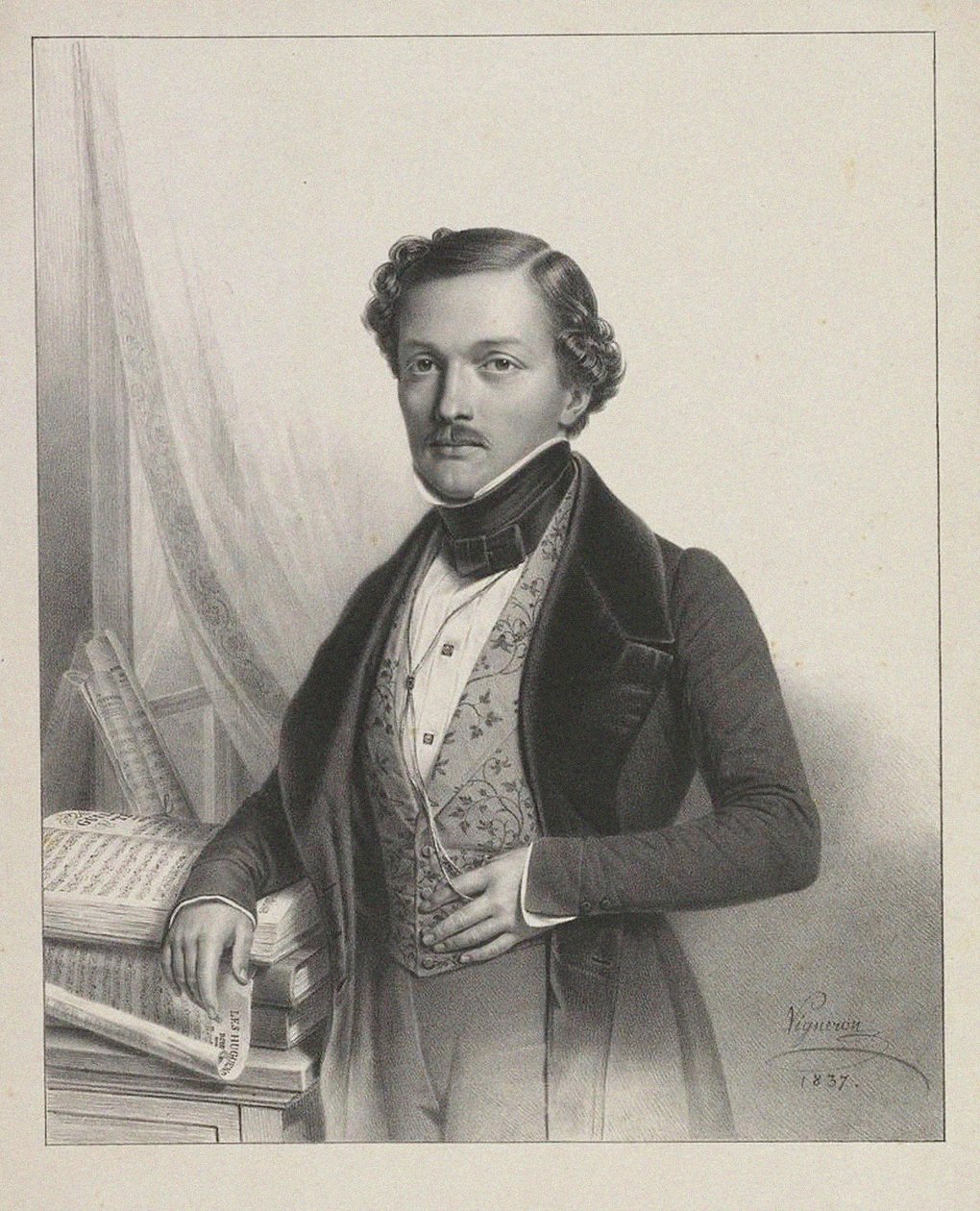 Portrait of the singer Gilbert-Louis Duprez