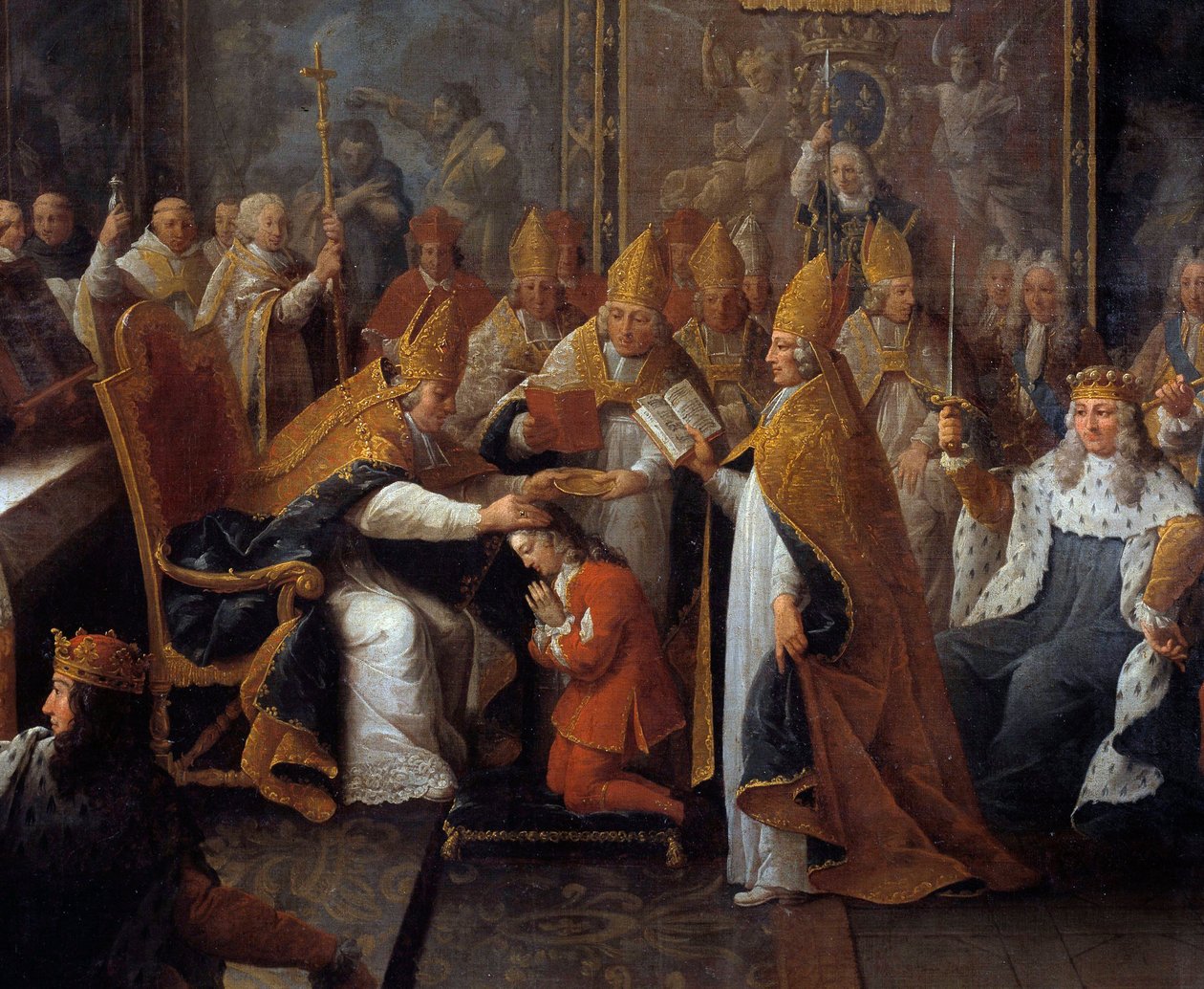 The Coronation of Louis XV (Detail) by Pierre Subleyras