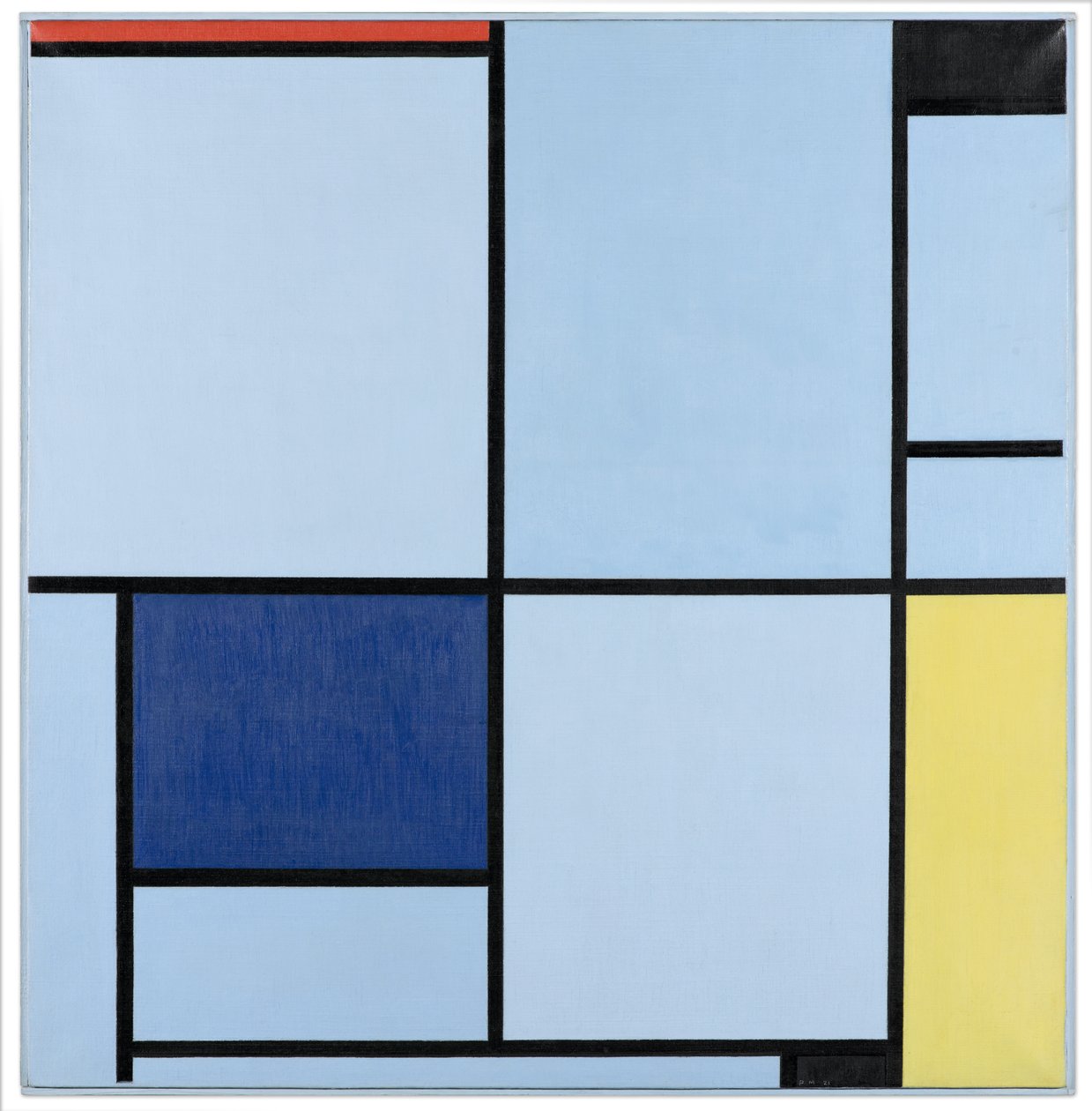 Tableau 1, with Red, Black, Blue and Yellow, 1921