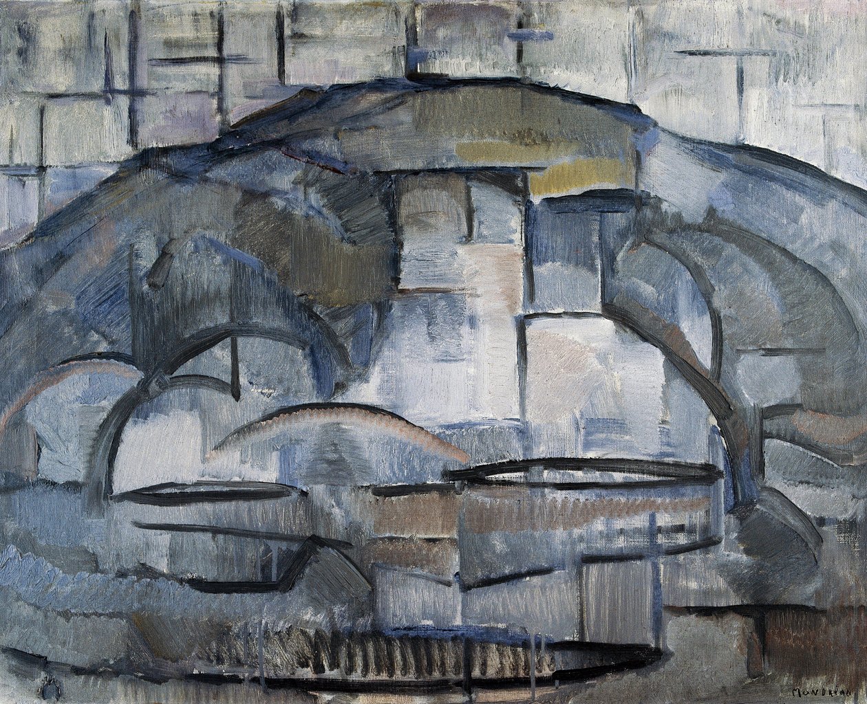 Landscape by Piet Mondrian: Highest-quality art reproduction
