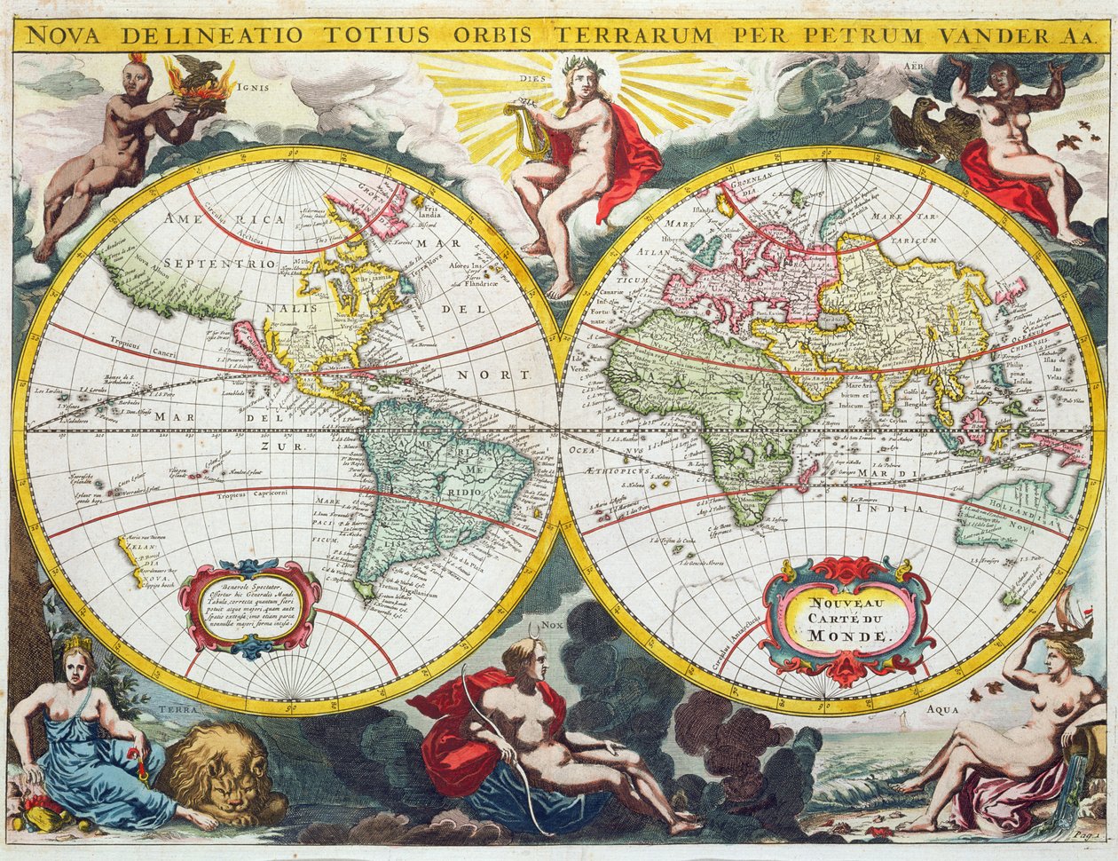World Map by Pieter Van der Aa: Buy fine art print