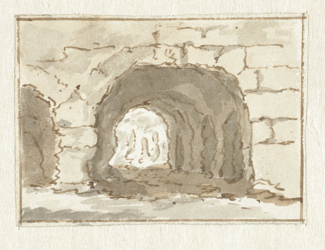 Roman Wall with Arch by Pieter Bartholomeusz. Barbiers