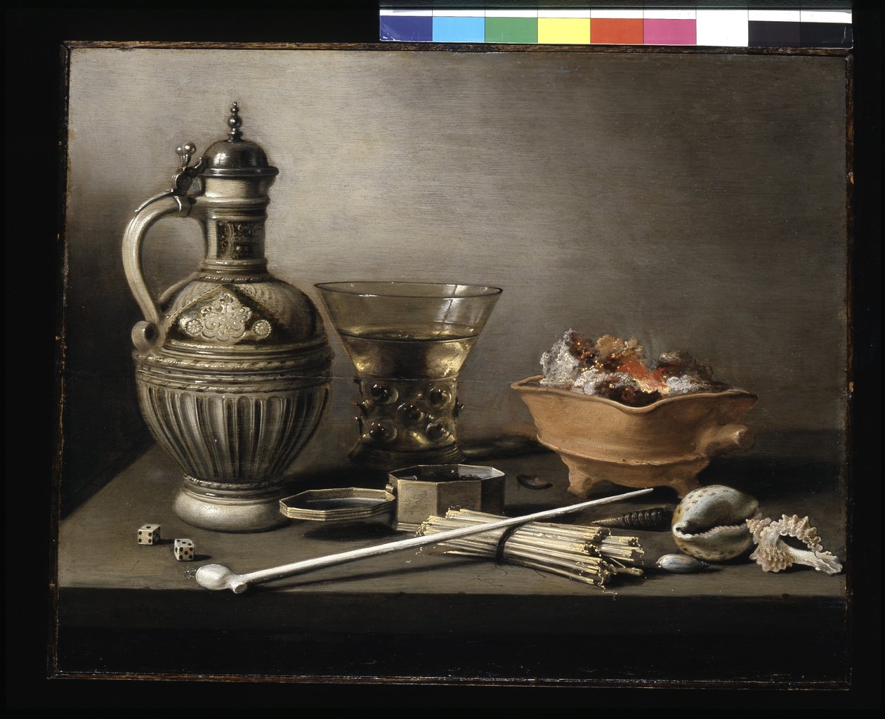 Still Life With A Stoneware Jug, Berkemeyer And Smoking Utensils