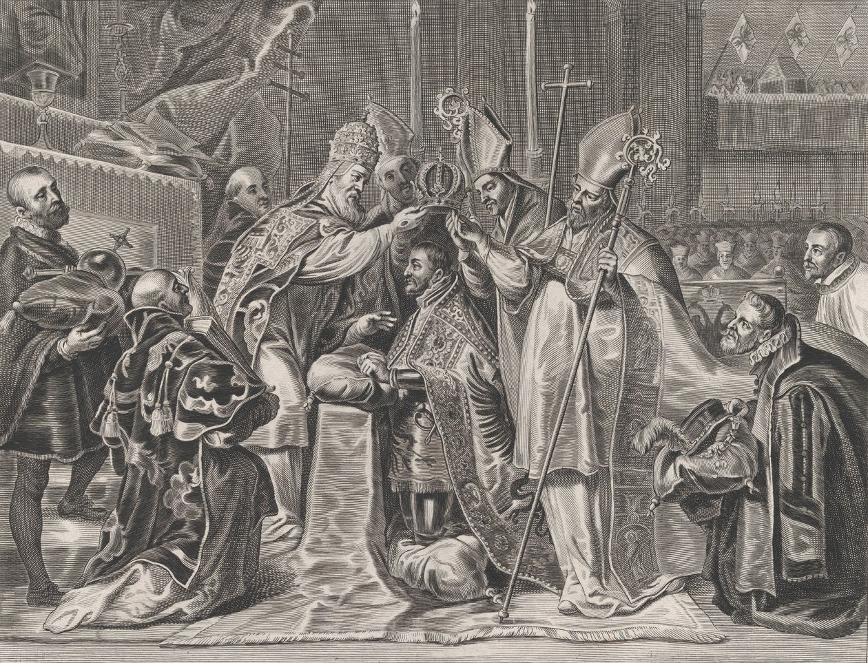 Plate 24: Charles V Crowned Emperor by the Pope, from Guillielmus ...