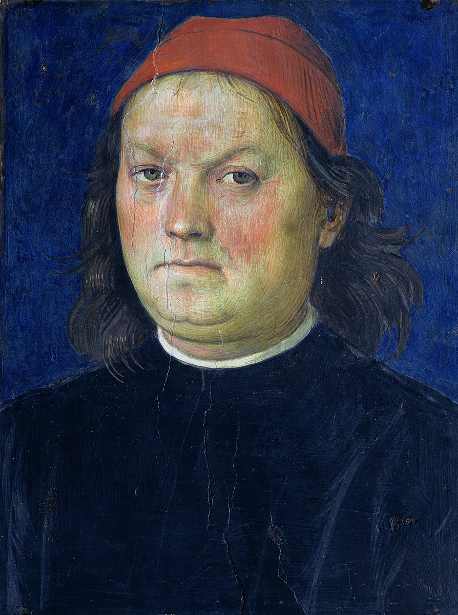 Self Portrait (detail) by Pietro Perugino: Fine art print