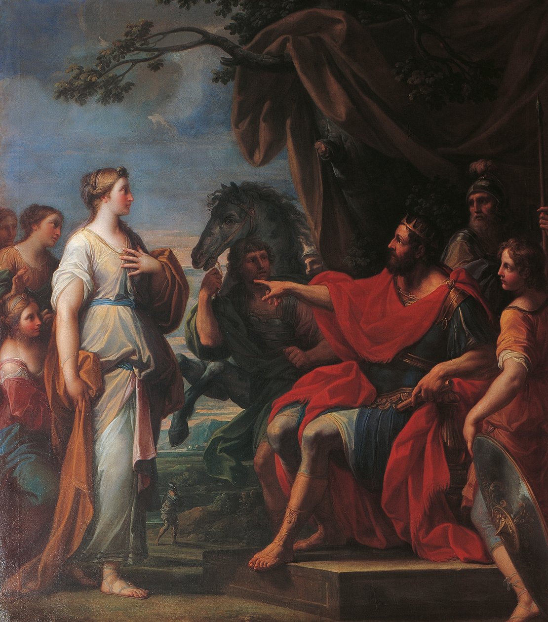 Clelia before Porsena by Placido Costanzi: Fine art print