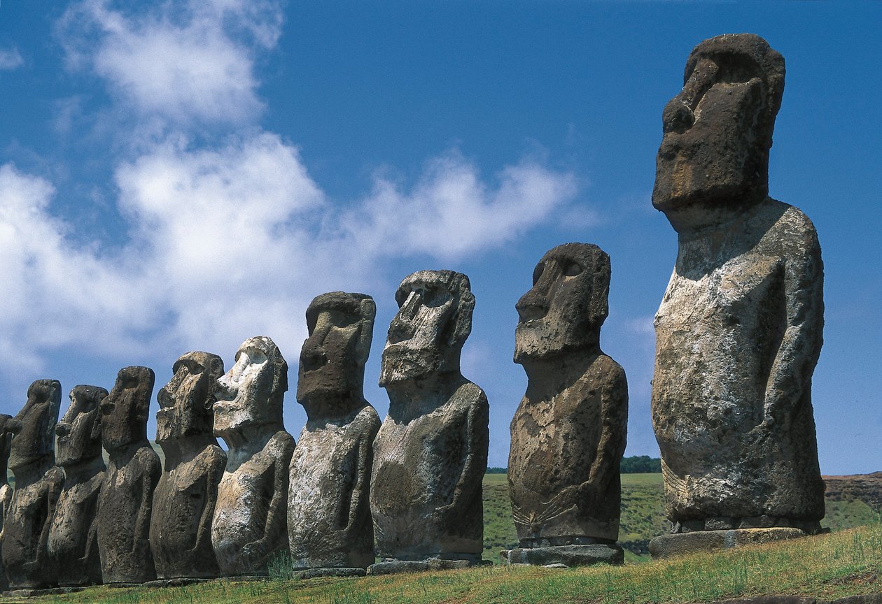 Moai Statues, Rapa Nui National Park, Easter Island, Chile