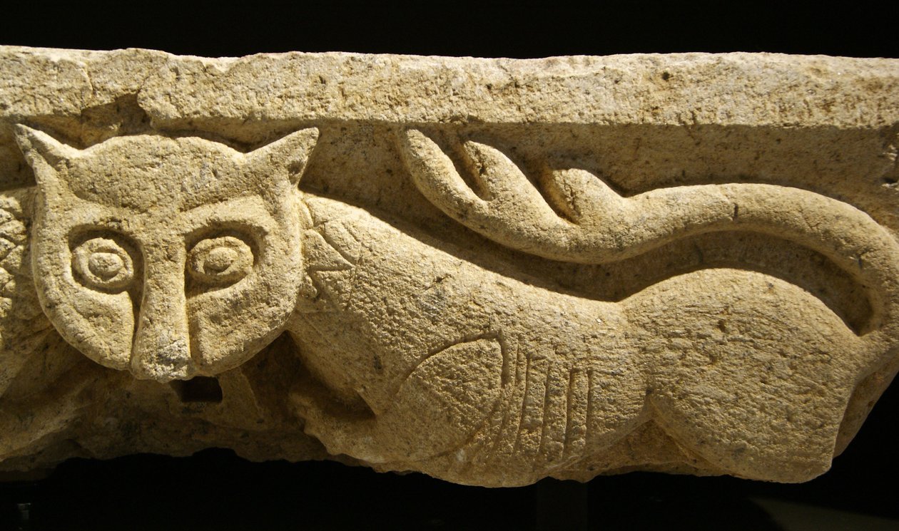 Detail of a zoomorphic Capital from one of the original columns