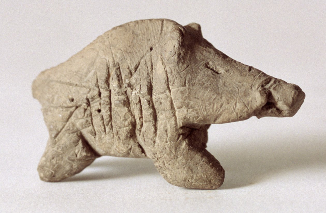 Figurine of a small boar, from Tappeh Sarab, Iran, c.6th millennium BC