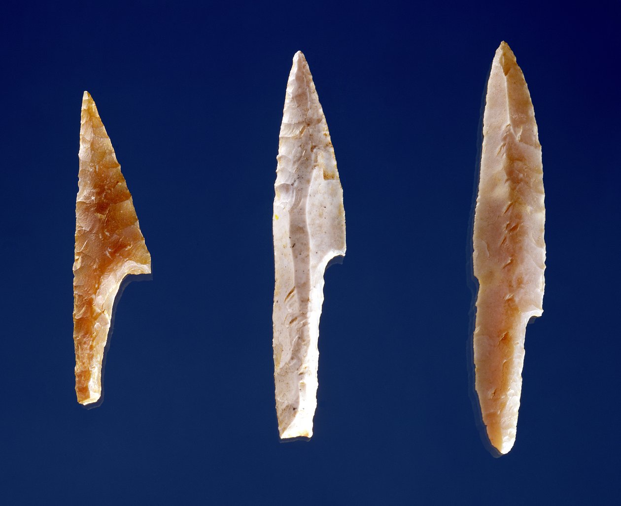 Three Serrated Points, from Volgu, Solutrean Period, 20000-15000 BC