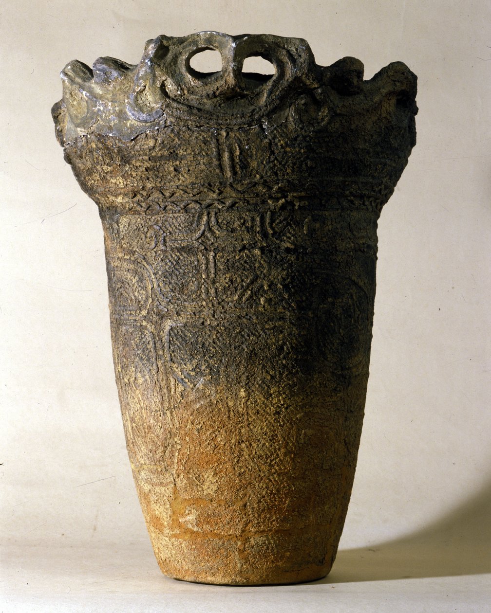 Large terracotta vase from the Jomon period. Rome, National Museum of ...