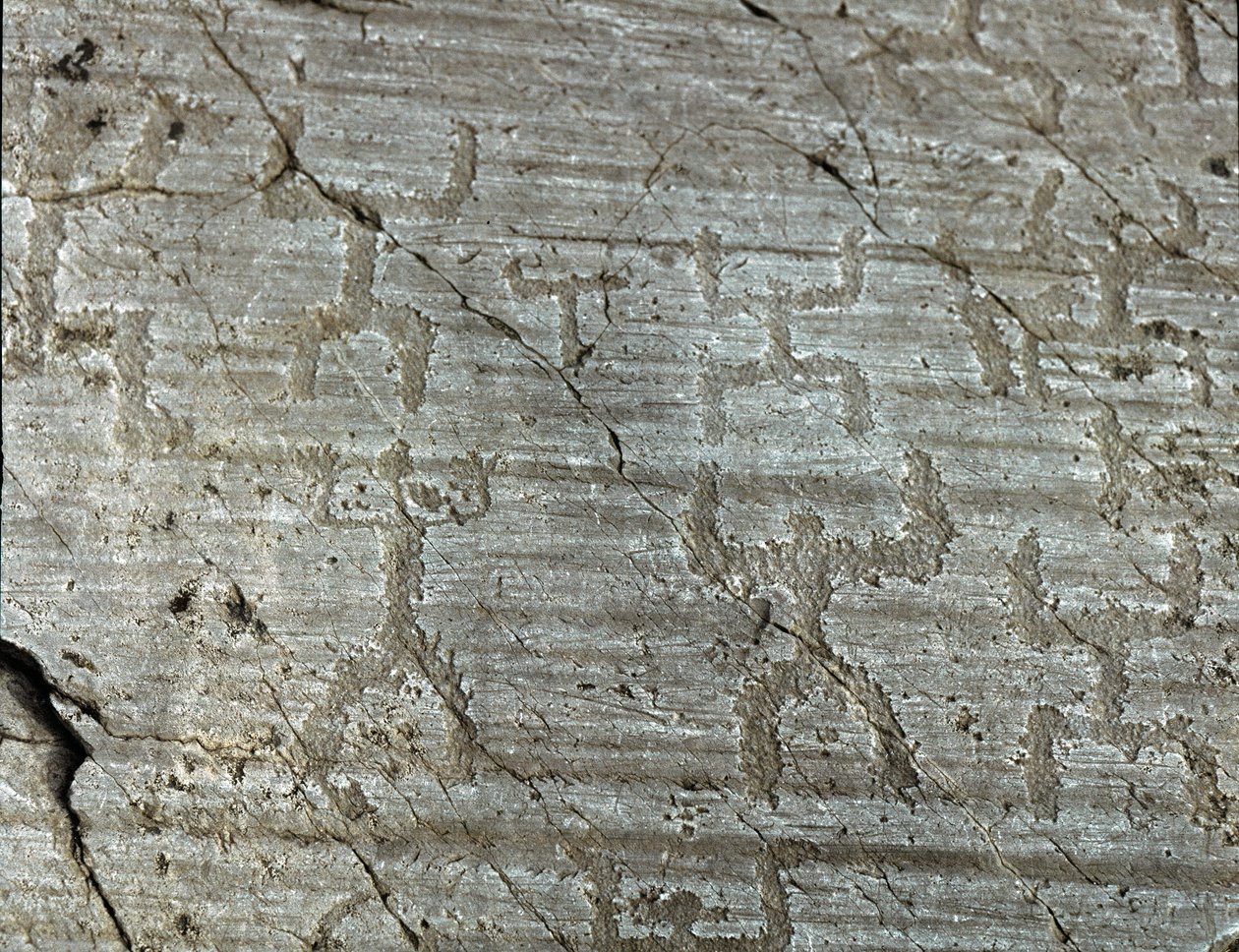 Prehistory, Camunni civilization, rock art: a grave rock of stylized ...