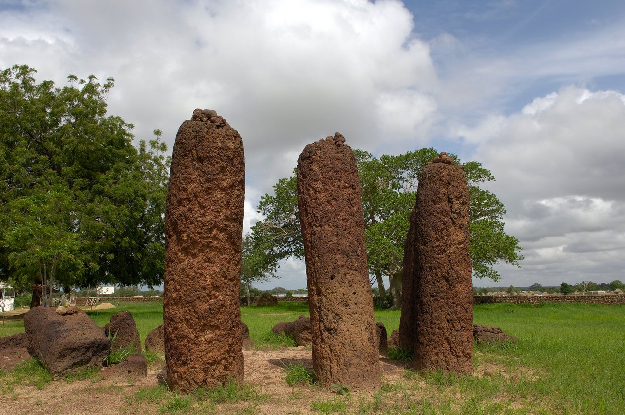 Prehistory: Megalithic circle of stones from Wassu, Gambia (photo)
