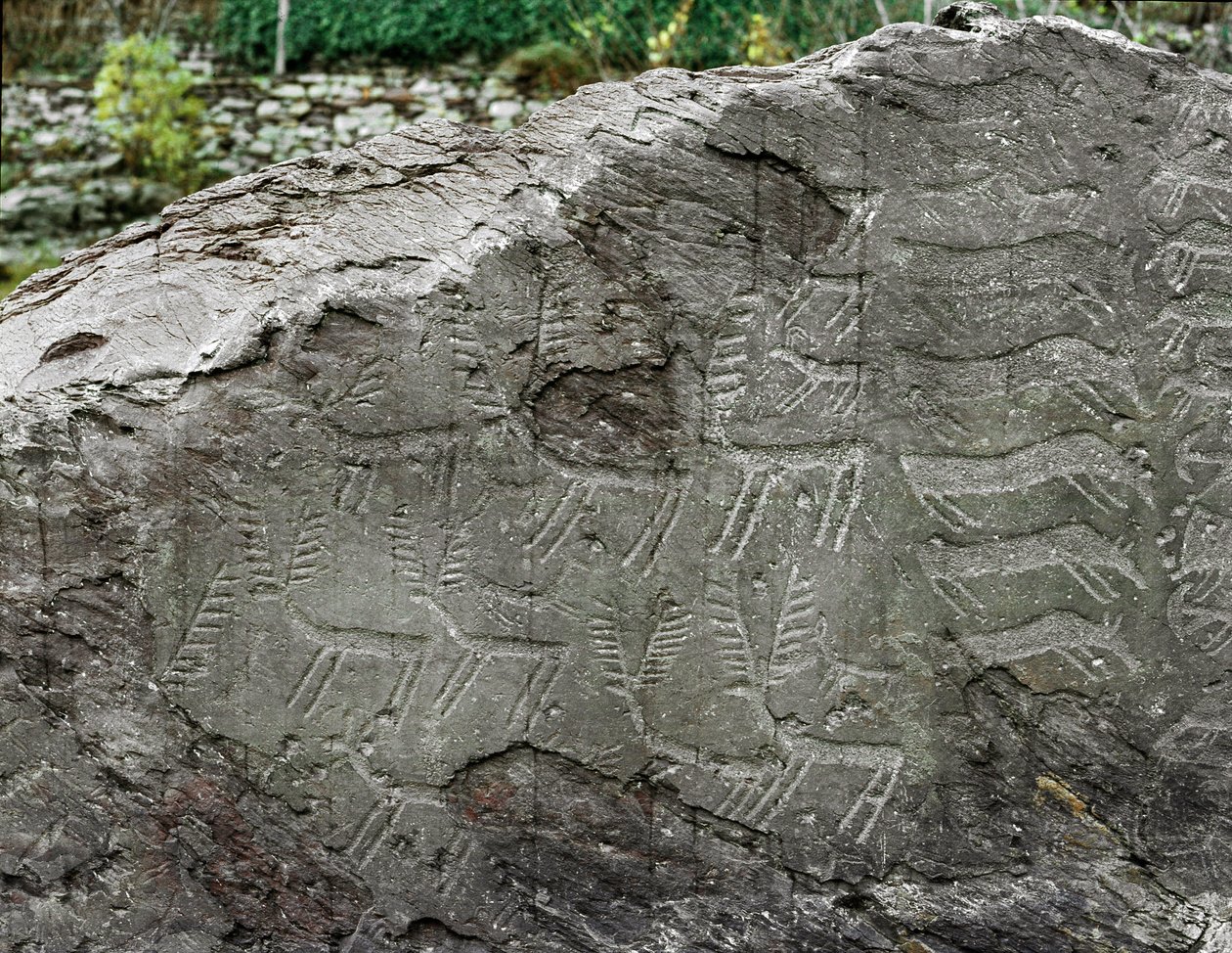 Grave Rock with Representations of Deer and Cattle, Copper Age ...