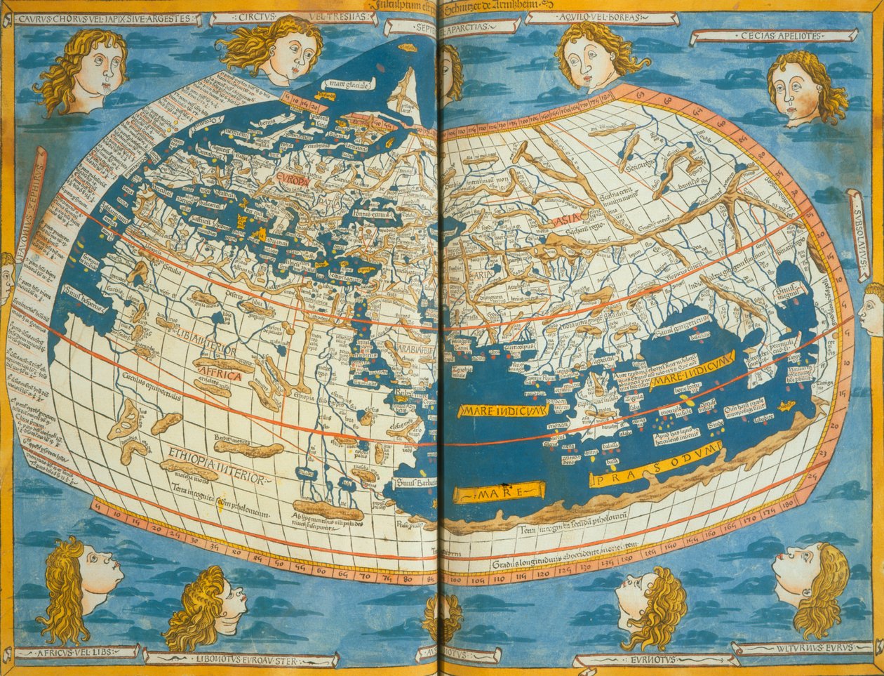 Map of the world, based on descriptions and co-ordinates given in ...