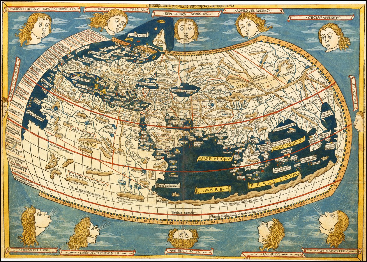Ulm Ptolemy World Map by Ptolemy: Buy fine art print