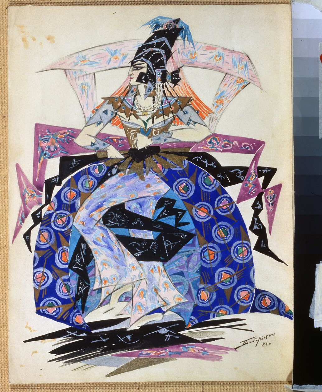 Costume design for the ballet 'Petrushka' by I. Stravinsky - Drawing by ...