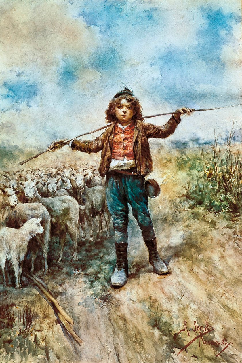 Shepherd portrait by Rafael Senet: Buy fine art print