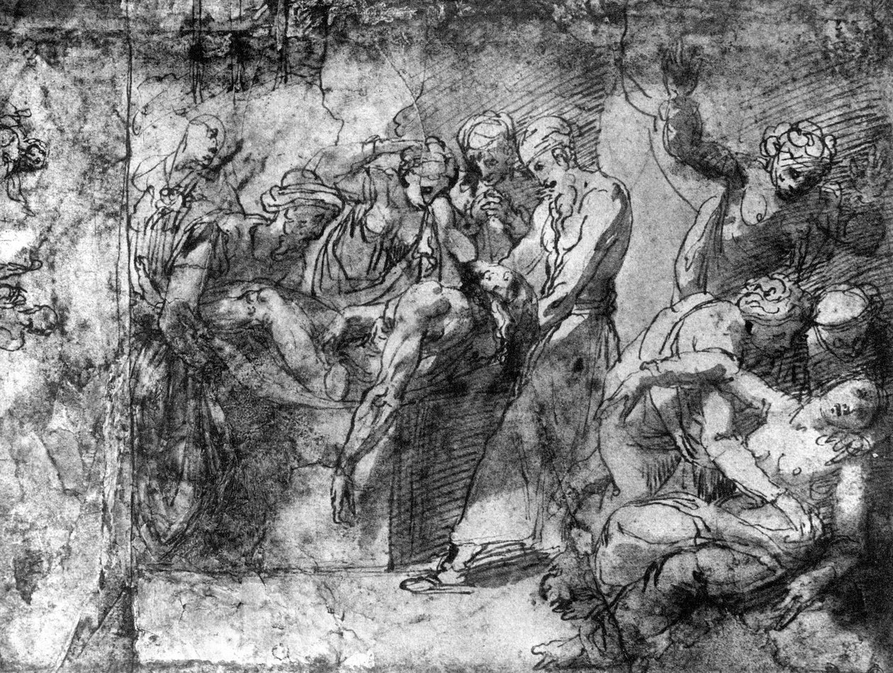 Study for an Entombment, Attributed to Raphael, 1913