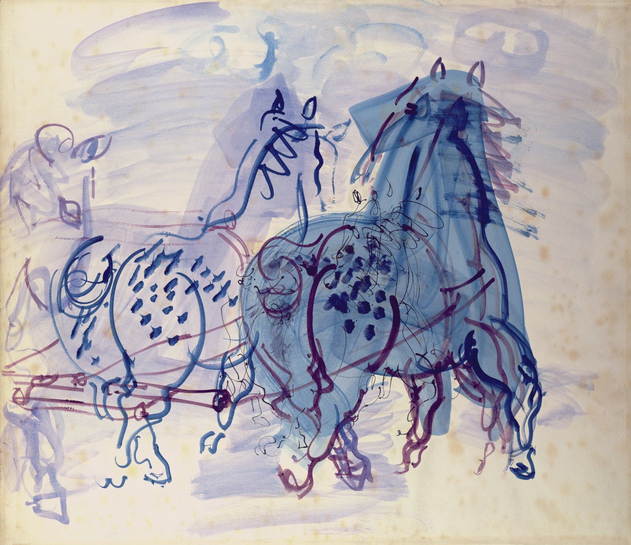 Blue Draught Horses by Raoul Dufy: Buy fine art print