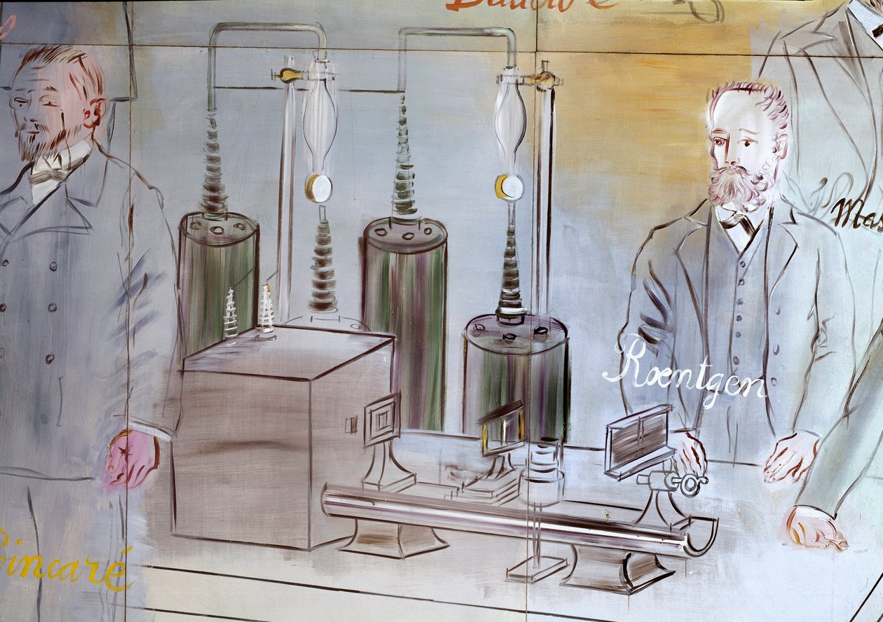 The Electricity Fairy, detail: Portrait of Wilhelm Conrad Röntgen ...