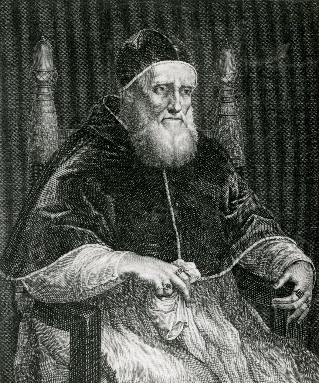 Pope Julius II by Raffaello Sanzio Raphael: Fine art print