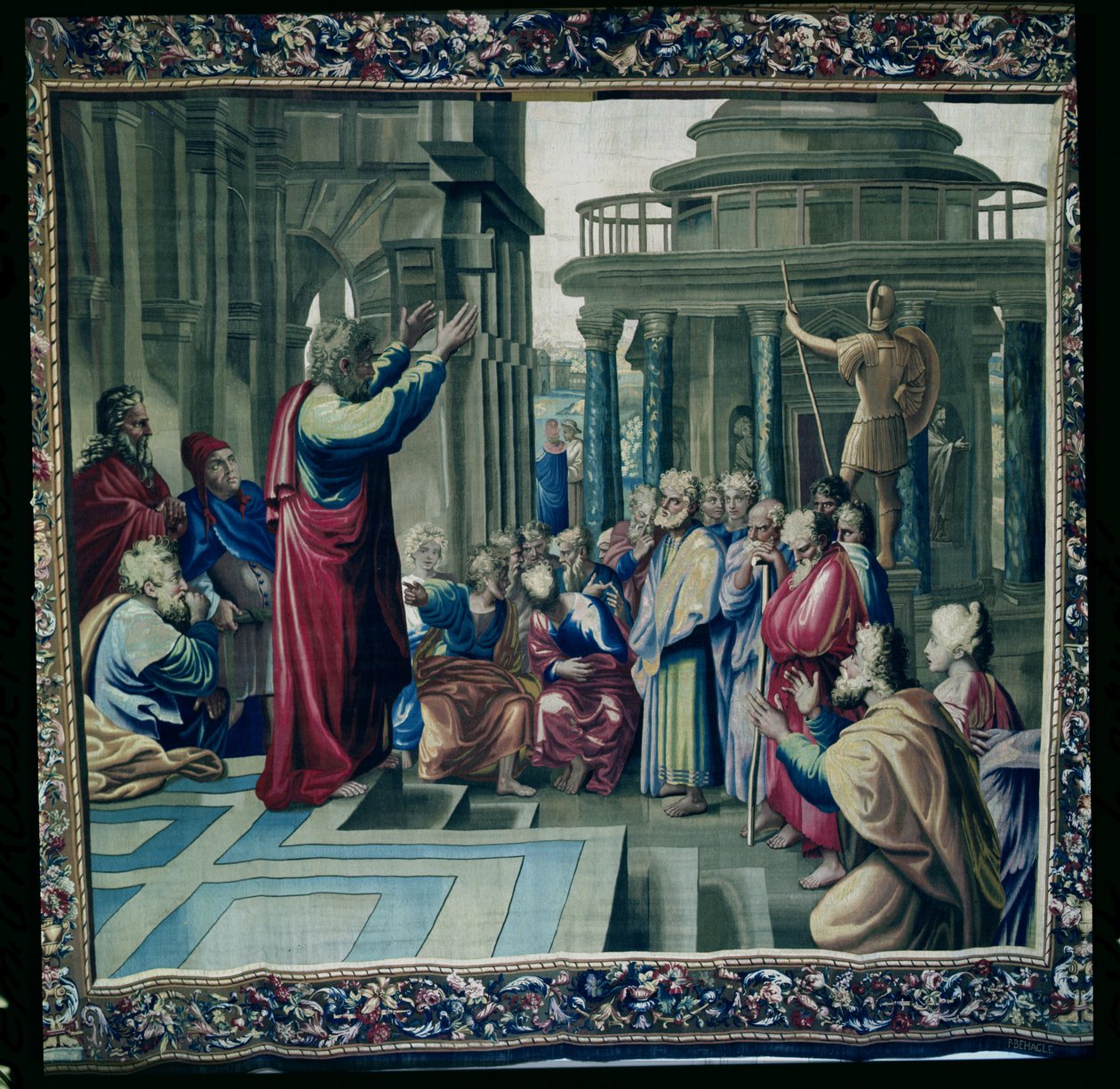 St. Paul Preaching at the Areopagus, from a Series Depicting the Acts ...