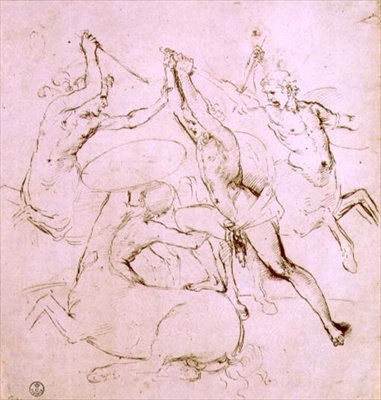 Hercules fighting the Centaurs by Raphael: Fine art print
