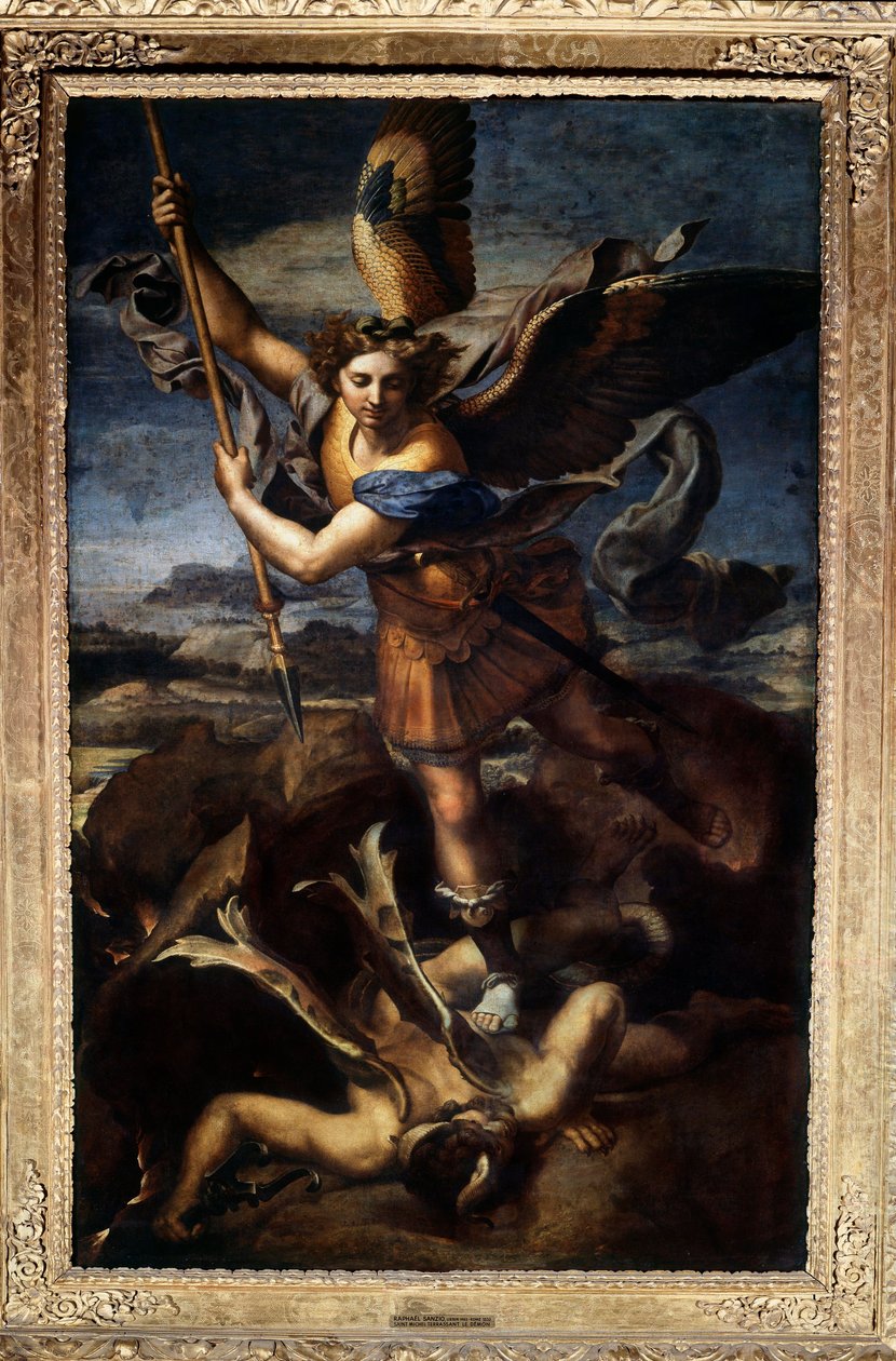 Saint Michael defeating the dragon by Raphael