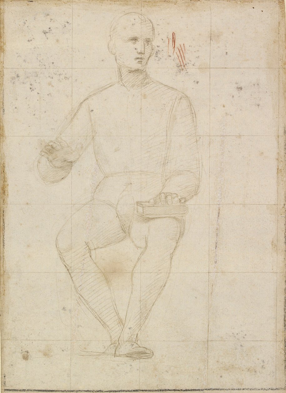 Study of a Seated Man by Raphael: Buy fine art print