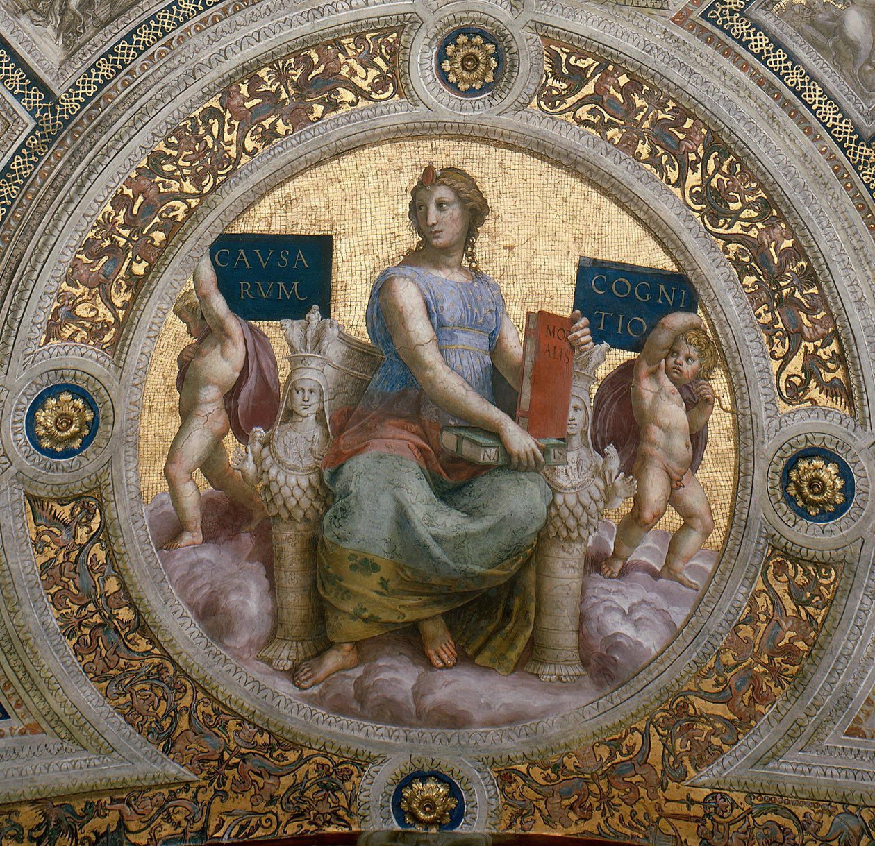 The Philosophy. Ceiling Fresco in Stanza della Segnatura