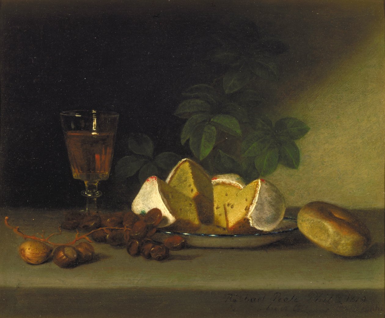Still Life with Wine, Cake, and Nuts by Raphaelle Peale