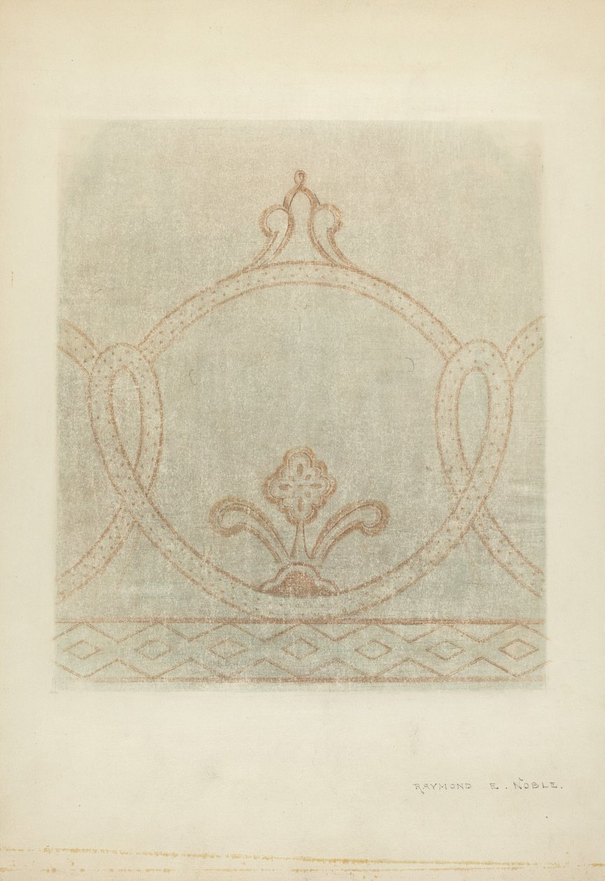 Wall Painting Restoration Drawing by Raymond E. Noble