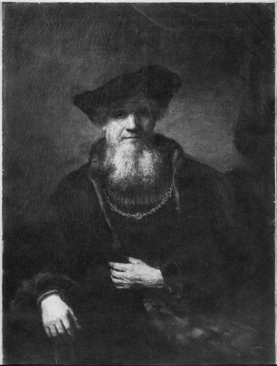 Portrait of a Rabbi by Rembrandt van Rijn: Fine art print