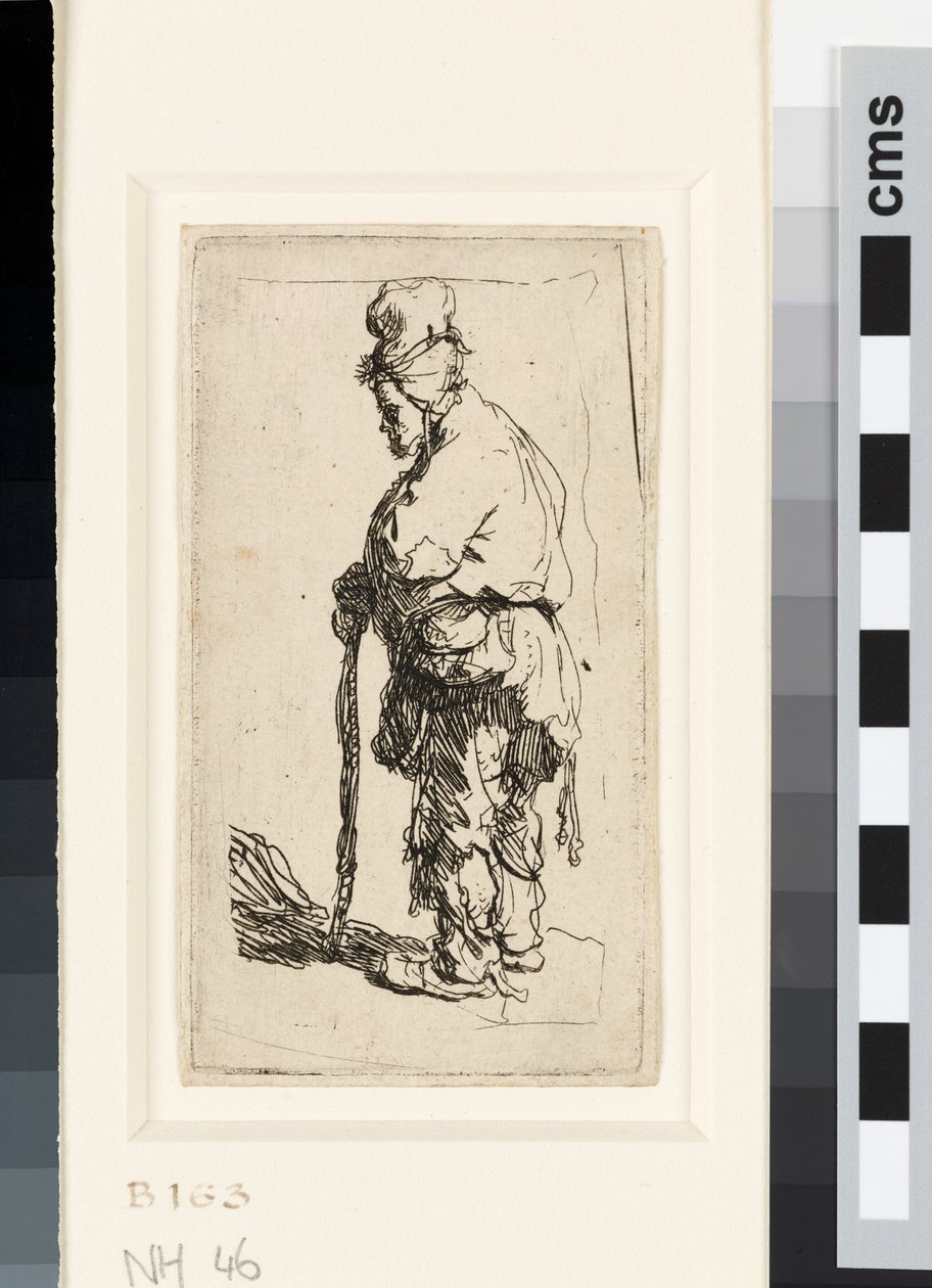 Beggar leaning on a stick, c.1630 by Rembrandt van Rijn