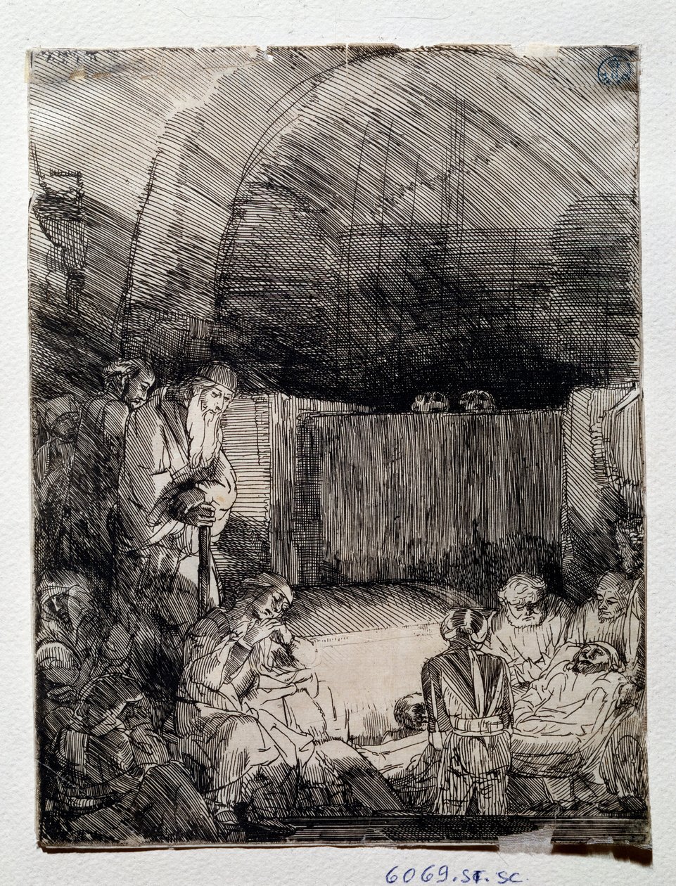 Exhibition of the body of the redeemer (Drawing by Rembrandt ...