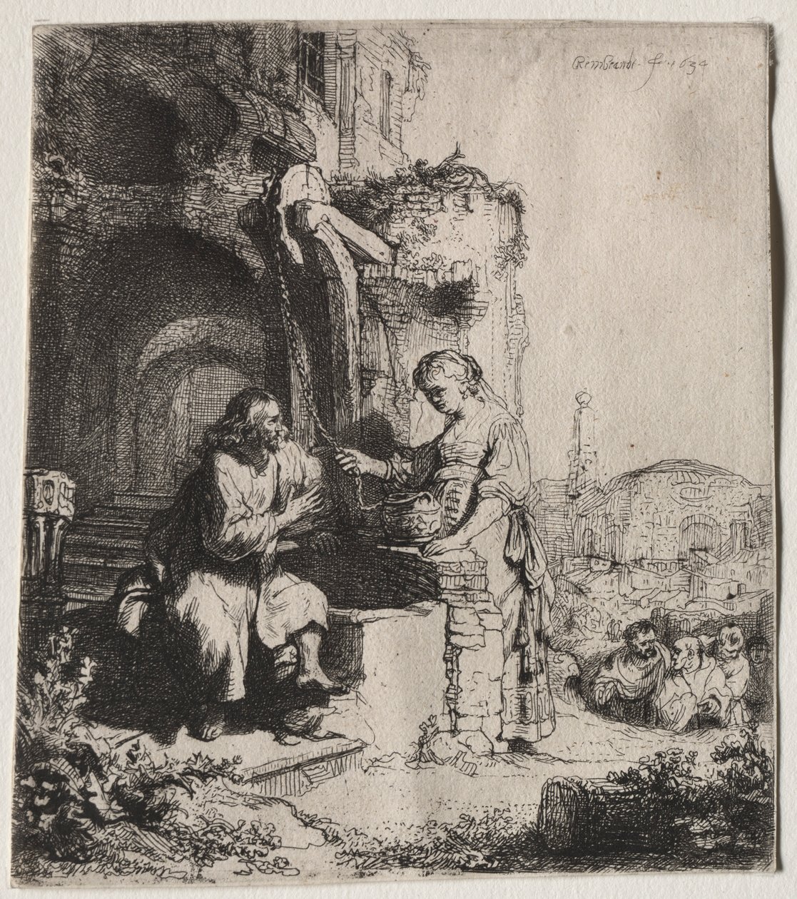 Christ and the Woman of Samaria Among Ruins