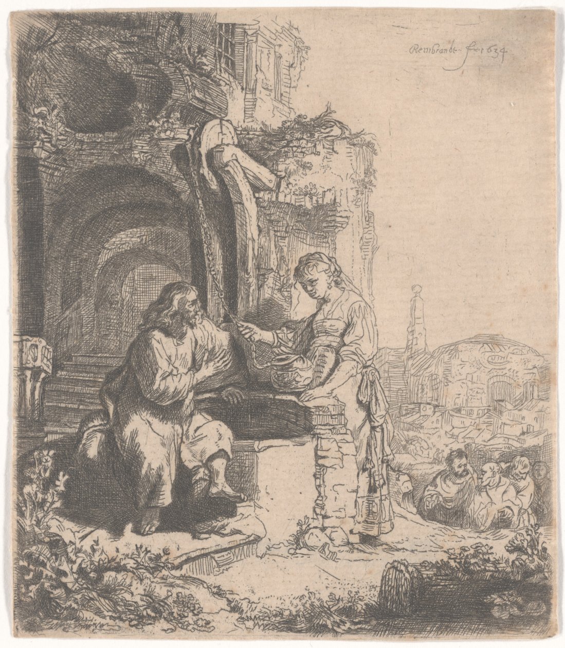 Christ and the woman of Samaria among ruins, 1634