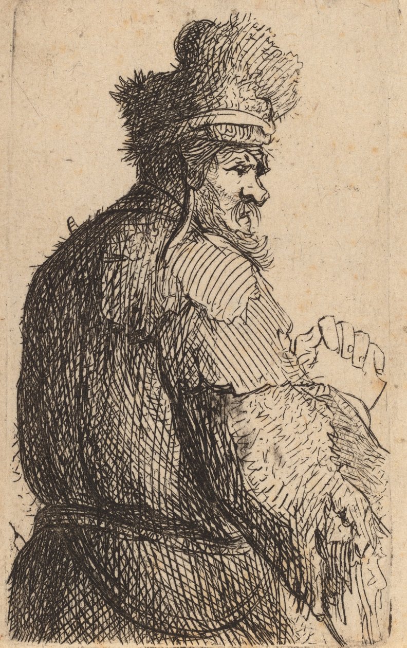 Old Man Seen from Behind, Profile to Right