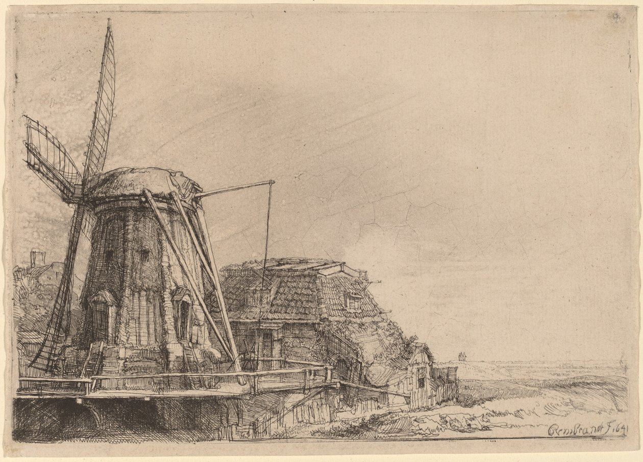 The Windmill by Rembrandt van Rijn: Premium art reproduction