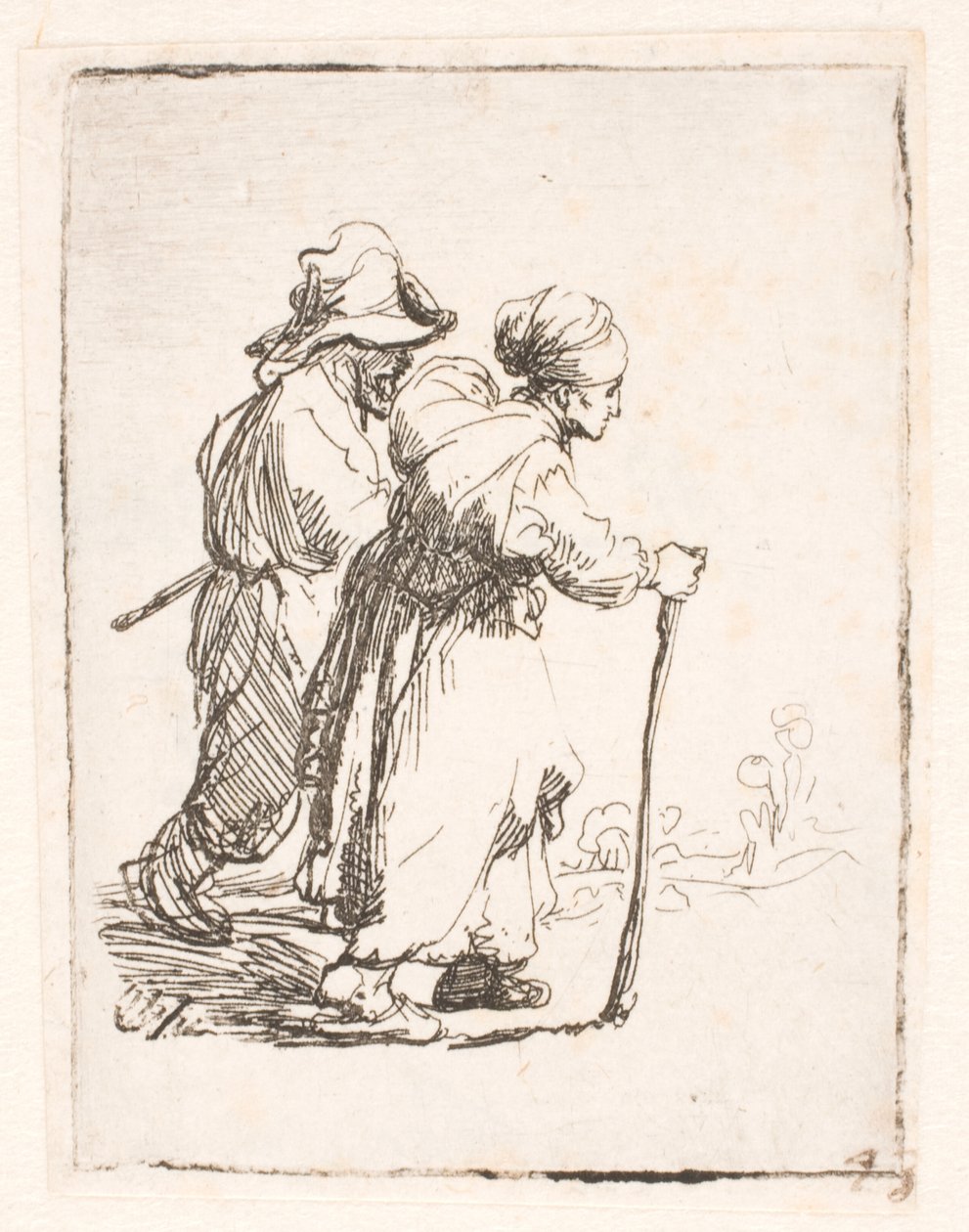 Two Tramps, a Man and a Woman by Rembrandt van Rijn