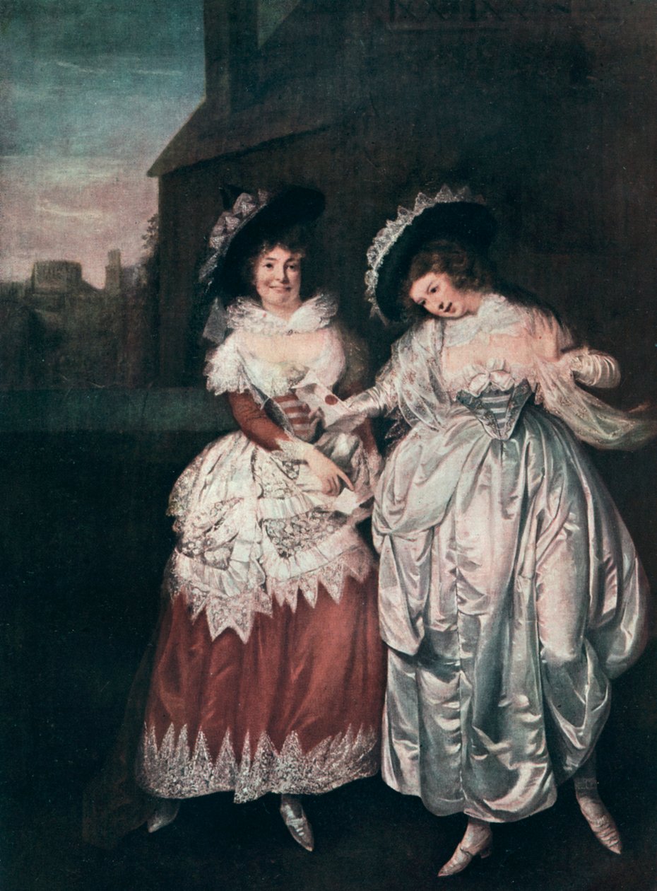 Mrs Page and Mrs Ford Reading Falstaff's Love Letters