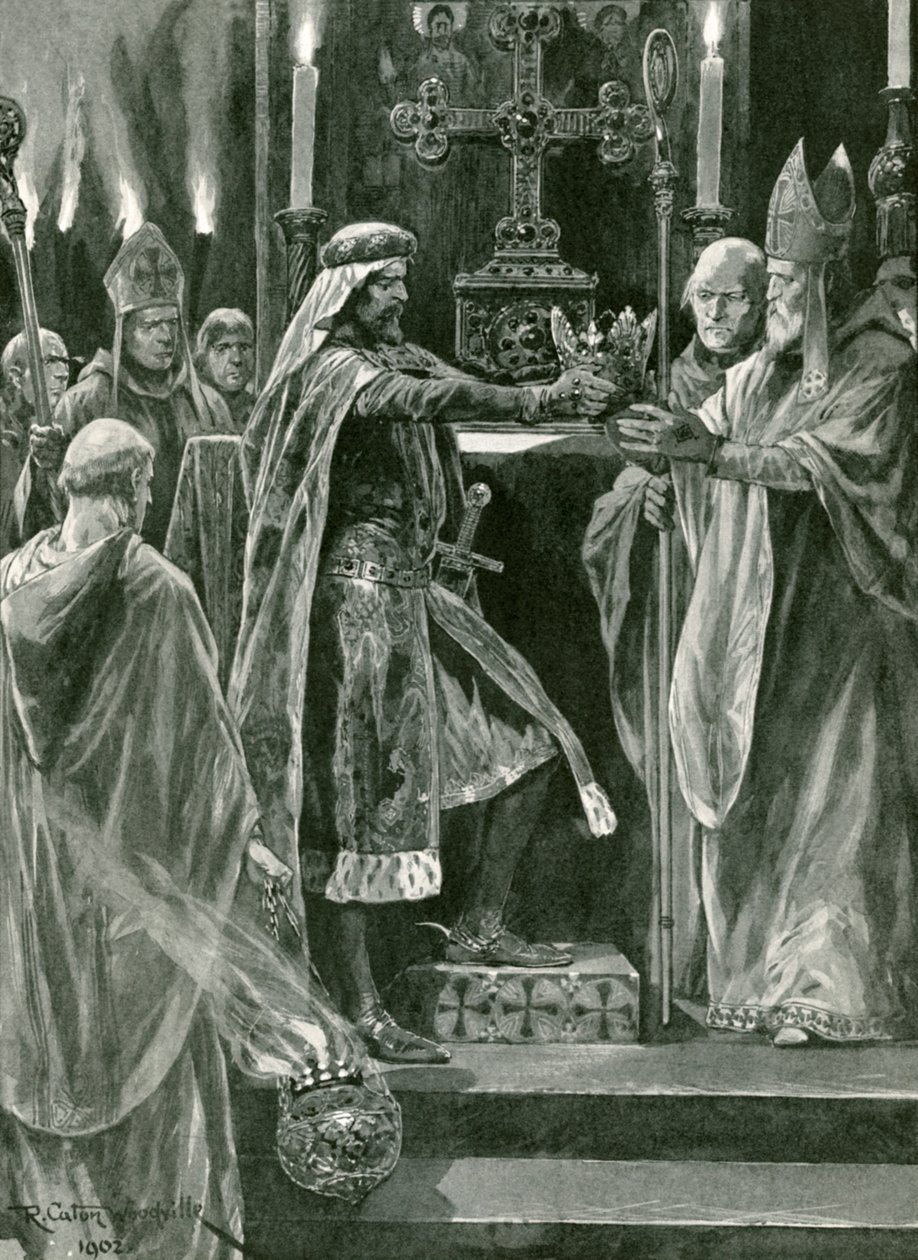 Richard I Delivering the Crown to the Archbishop Before the Act of Crowning