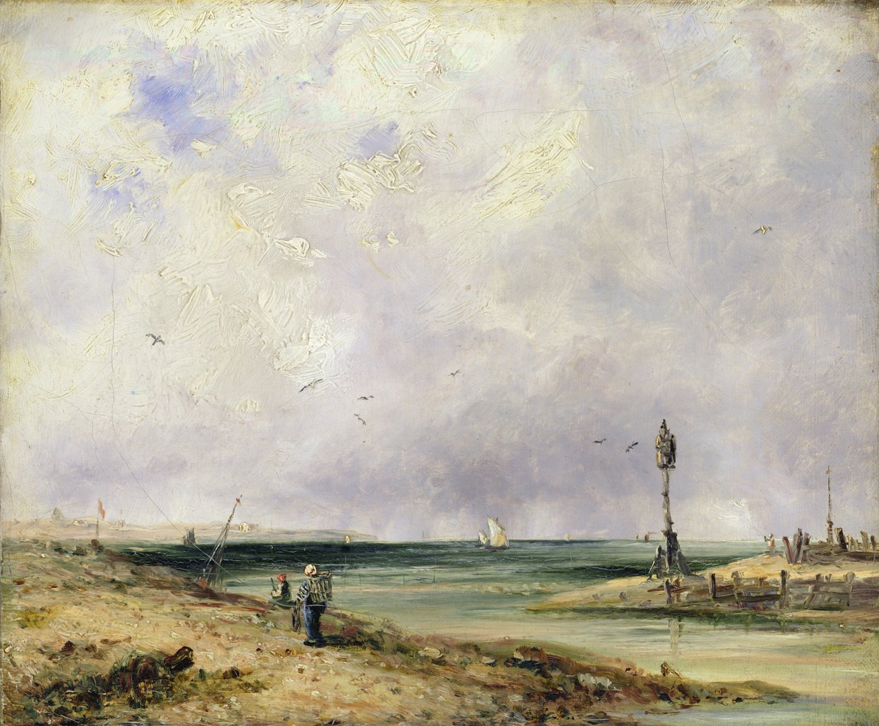 Beach Scene by Richard Parkes Bonington: Fine art print