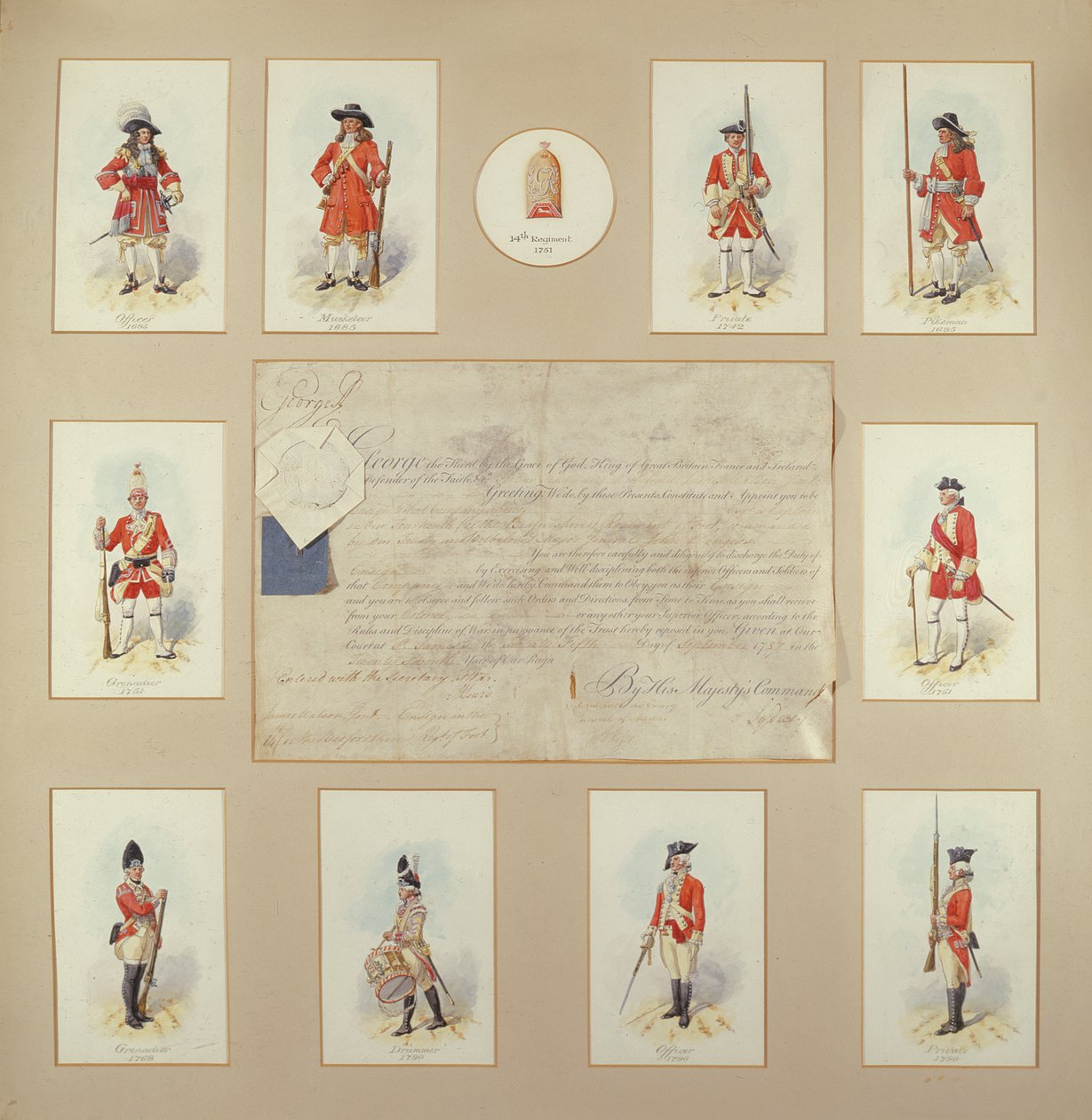 14th Regiment of Foot by Richard Simkin: Fine art print