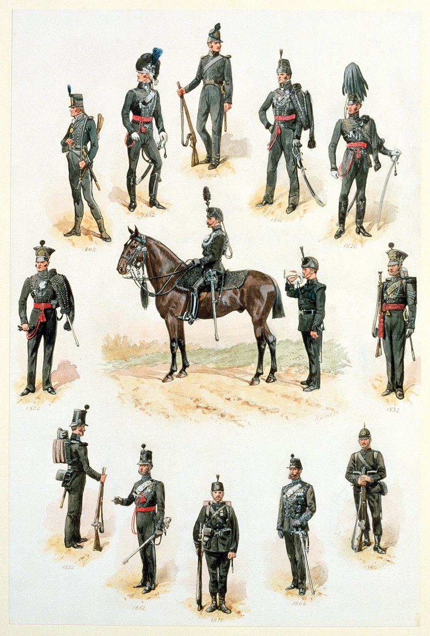 Uniforms of the Rifle Brigade by Richard Simkin