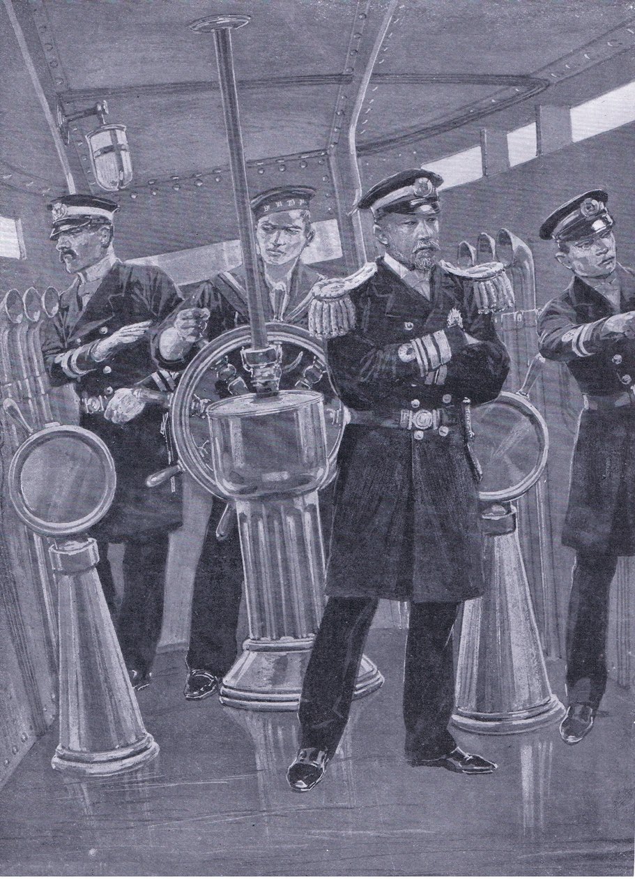 Admiral Togo in the Conning Tower of His Flagship, Directing a Naval Action