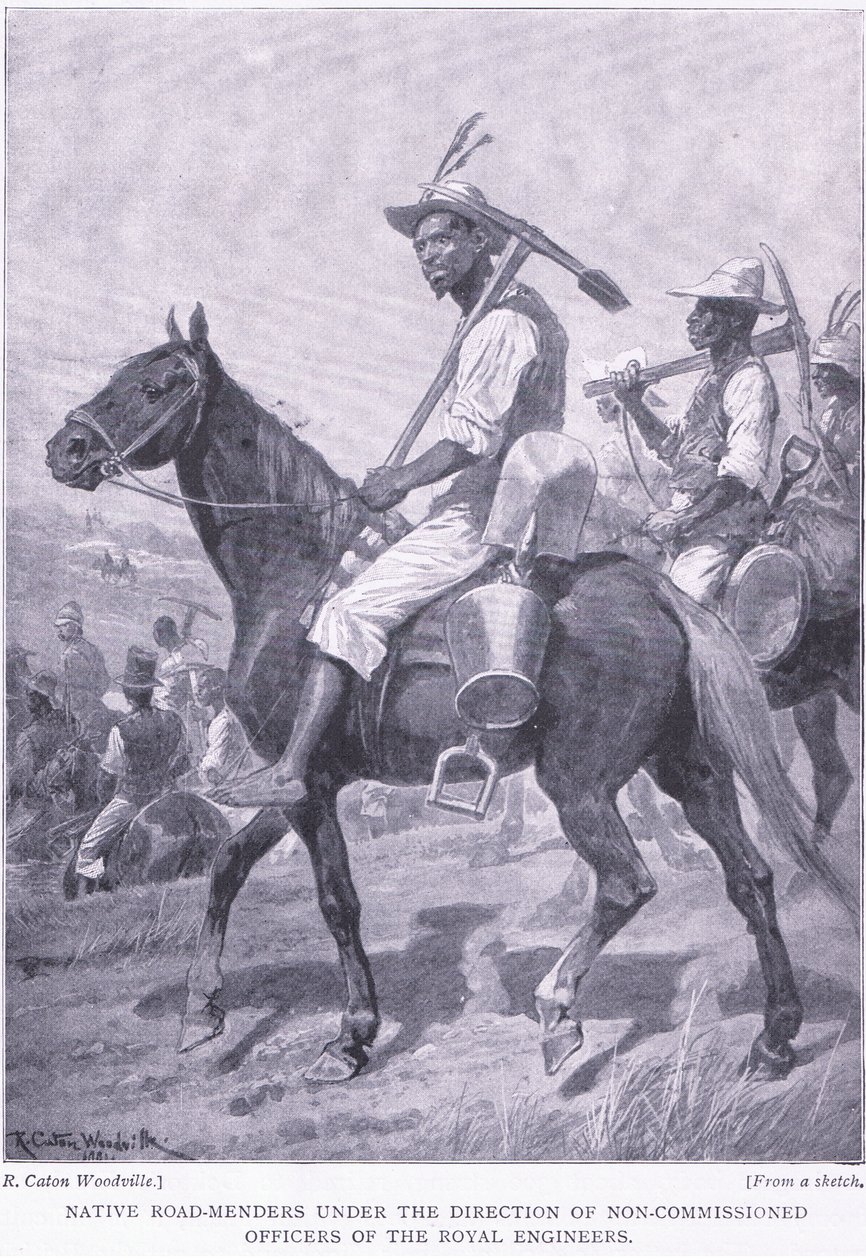 Native Road Menders, from After Pretoria: The Guerilla War