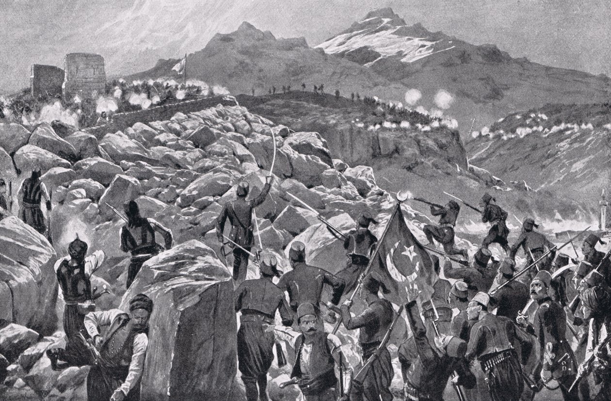 The Cretan Rebellion Against the Turks, illustration from 'Hutchinson's ...